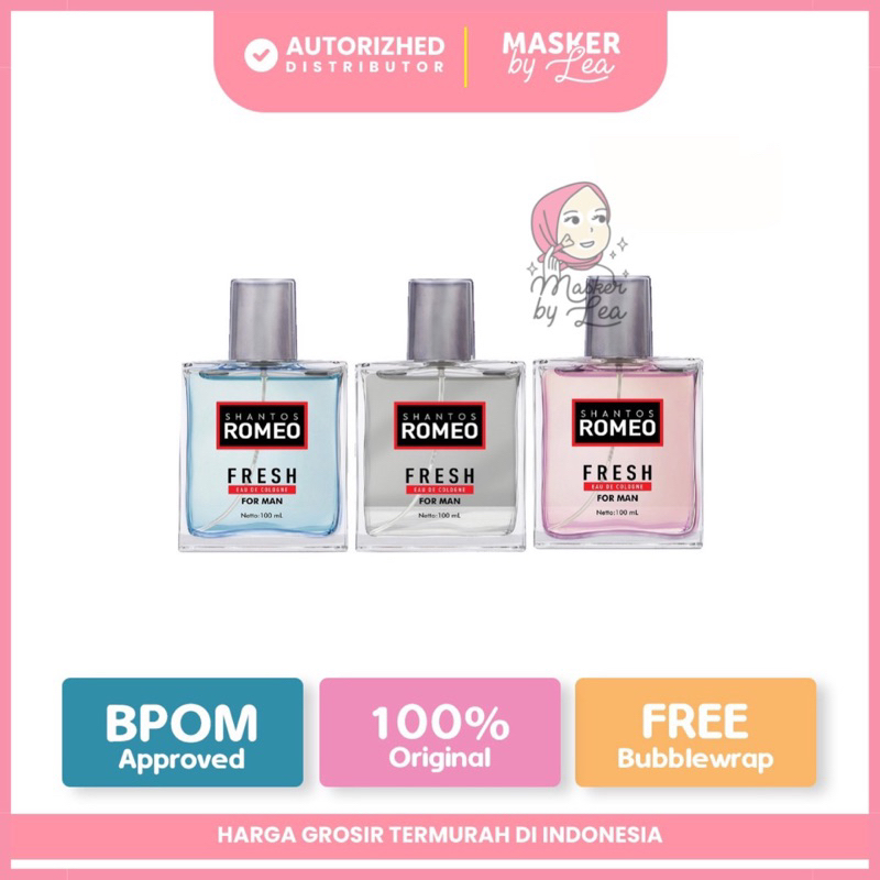 Jual Shantos Romeo Eau De Cologne Fresh 50ML - 100ML / Parfum Pria ...