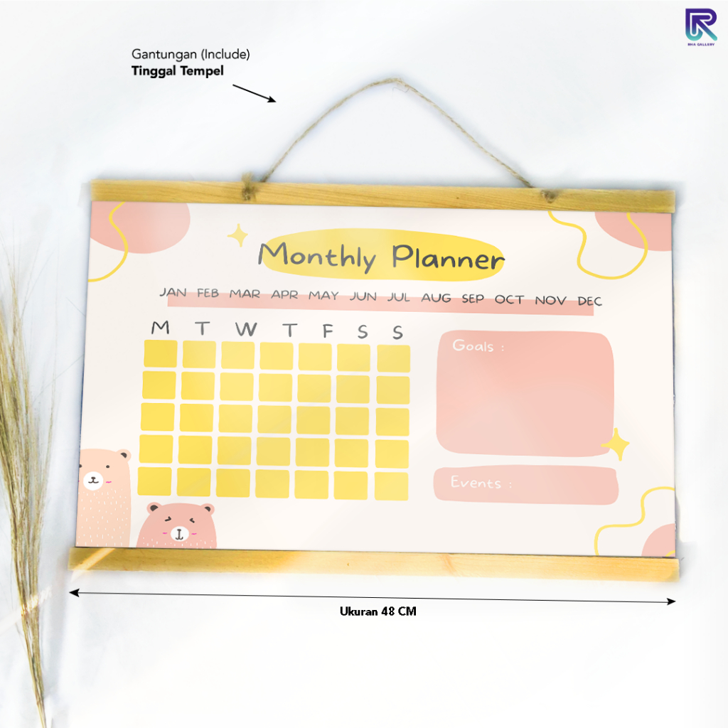 Jual RHA GALLERY Planner Schedule Daily Weekly Jadwal Bulanan Wipe And ...