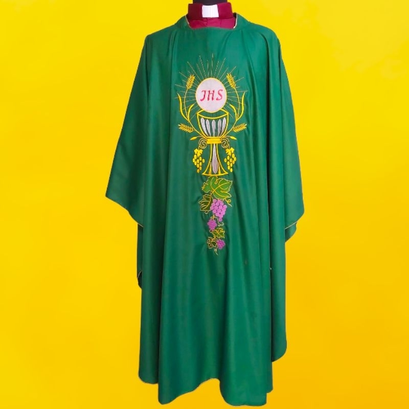 Jual Kasula Romo Imam Katolik/Bordir Piala Gandum Anggur/Kasula Warna ...