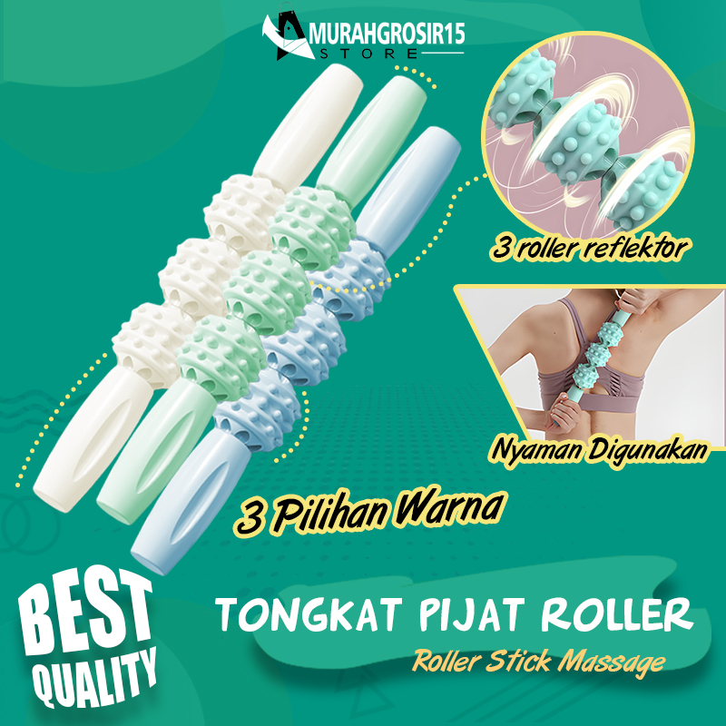 Jual Alat Pijat Tongkat Pijat Massage Ball Roller Tongkat Duri Bola ...