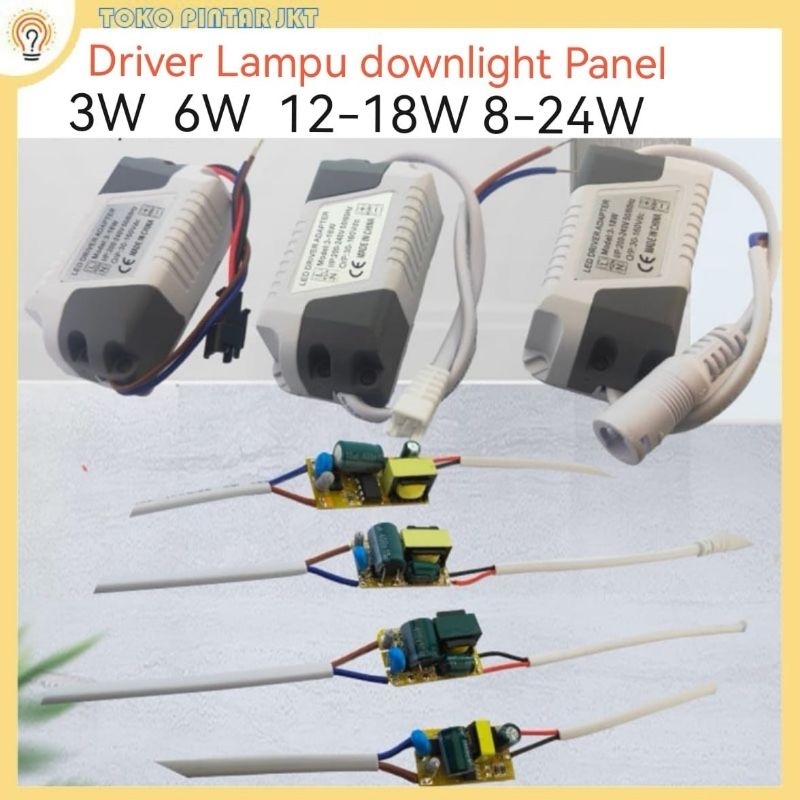 Jual Driver Lampu Downlight Panel 3w Sampai 24W | Shopee Indonesia