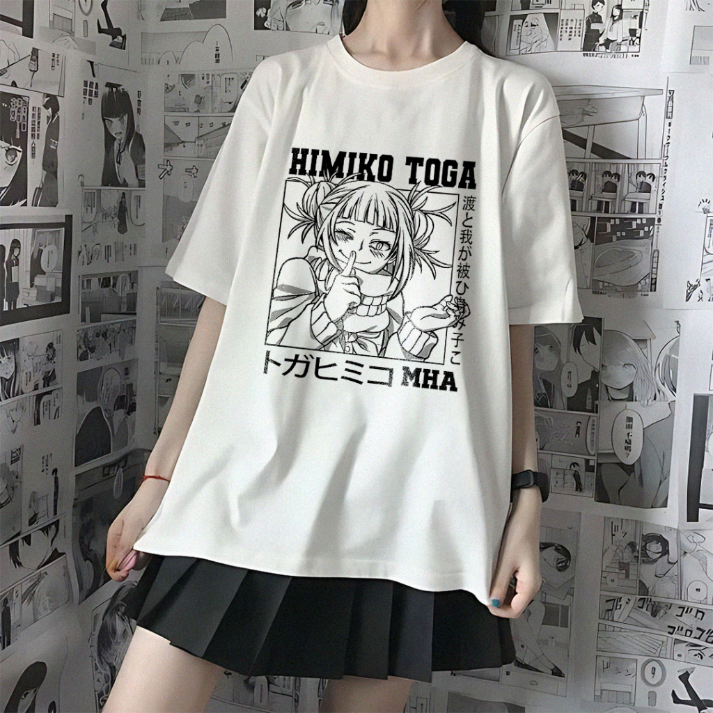 Jual Baju Anime BNHA, Himiko Toga Shirt, Kaos Putih, Baju Kaos Unisex ...