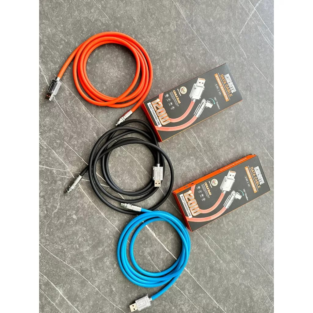 Jual kabel data 120W 6A micro type c lightning super fastcharging vooc ...
