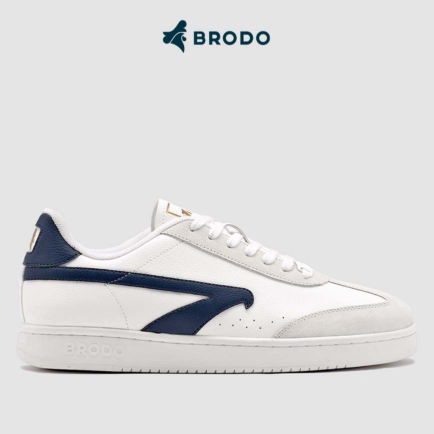 Jual BRODO - Sneakers Ace Hooligan White Navy | Shopee Indonesia