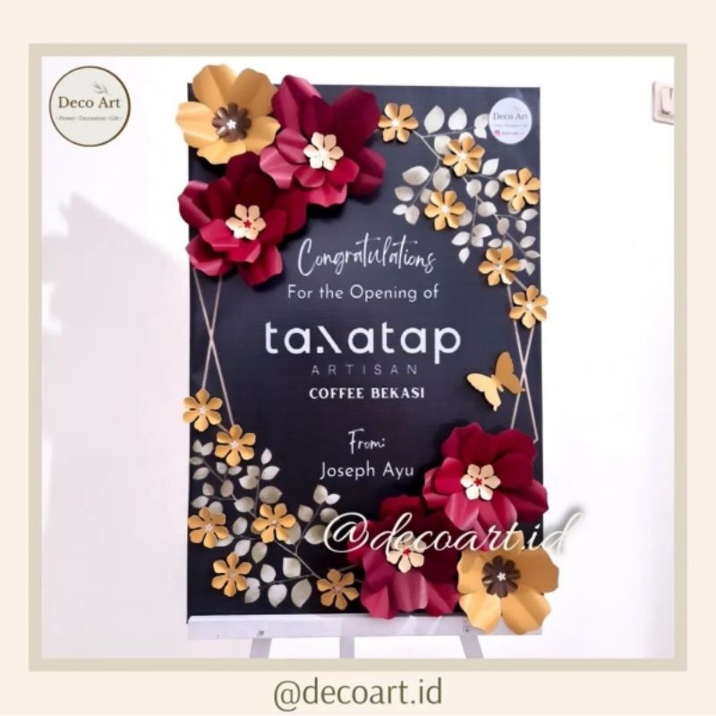 Jual Papan Bunga Kertas / Karangan Bunga Jakarta Tangerang Soft Opening ...