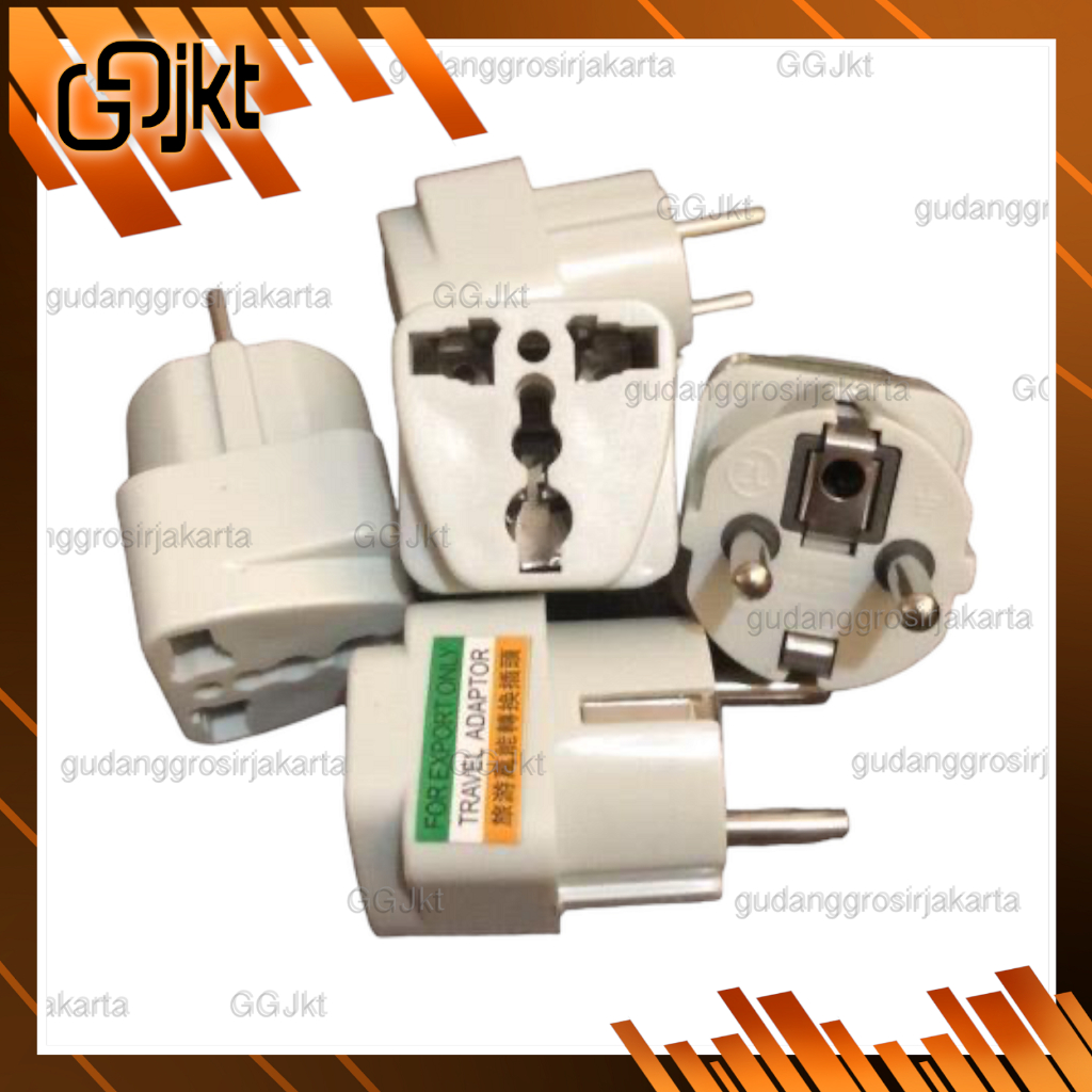 Jual COLOKAN STEKER 3 KE 2 / GEPENG KE BULAT / SAMBUNGAN CONNECTOR ...