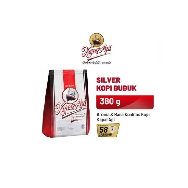 Jual Kapal api silver kopi kapal api bubuk 380g | Shopee Indonesia