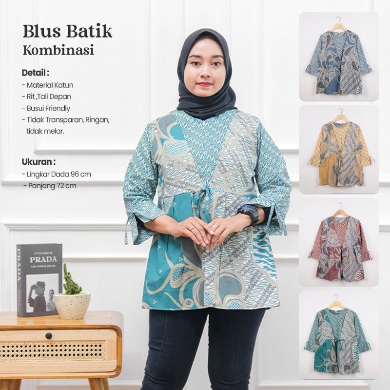 Jual Blus Batik Soft Model Rompi Lengan Panjang - Wahyu Kembar | Shopee Indonesia