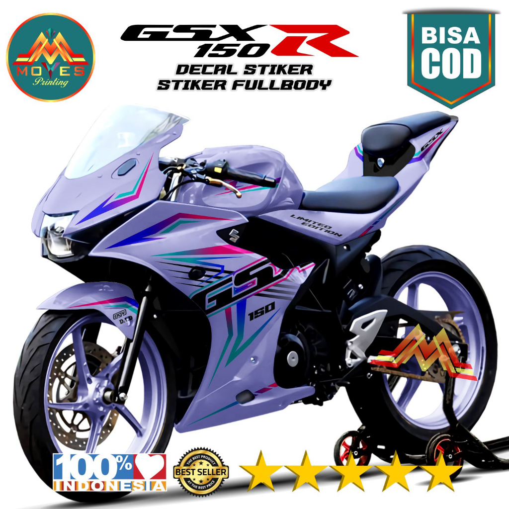 Jual Bisa COD, TERBARU Stiker Decal Motor Suzuki GSX 150 R Full Body ...