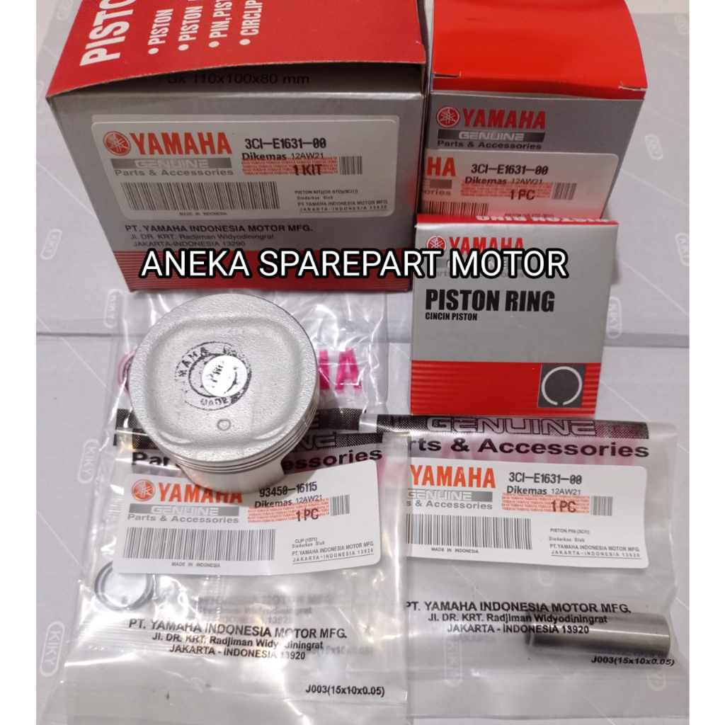 Jual PISTON KIT YAMAHA VIXION OLD 3C1 STANDAR OS 25 /50/75/100 SEHER ...