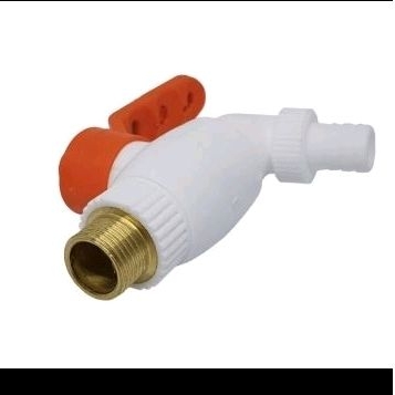 Jual 1/2" kran tembok pvc drat kuningan 1/2 inchi keran air plastik ...