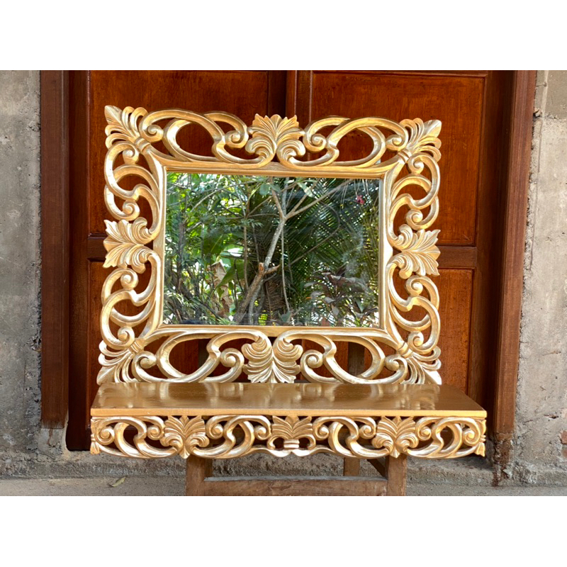 Jual Figura (75x60) dan Ambalan ukir (75x20) GOLD kaca | Shopee Indonesia