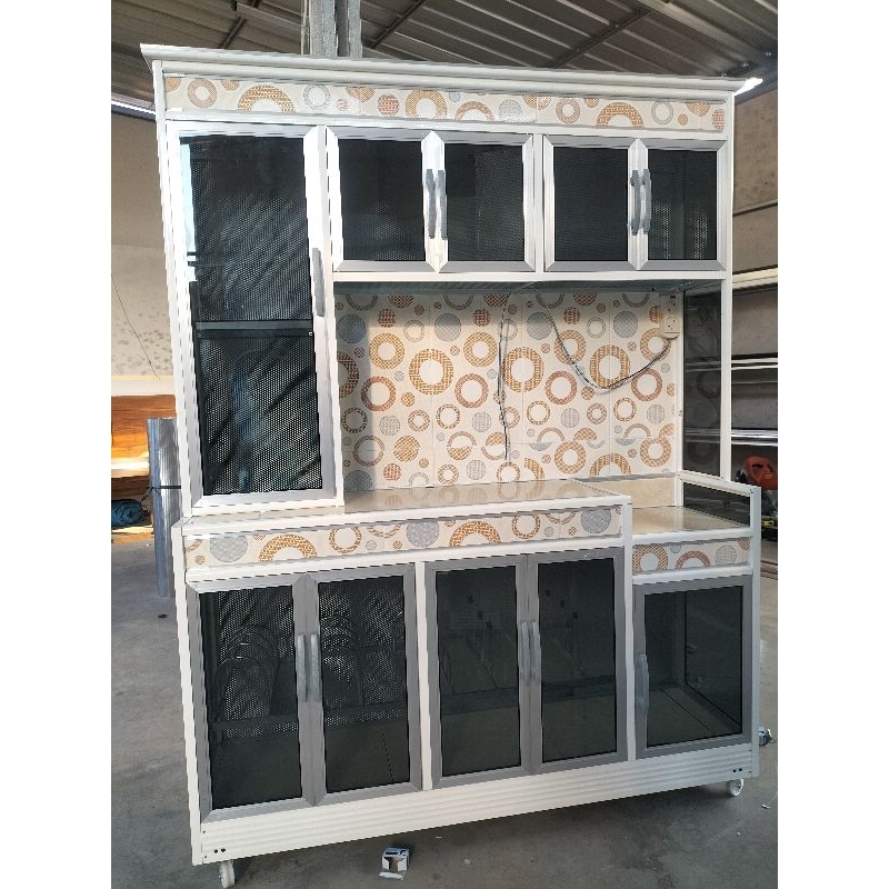 Jual RAK PIRING ALUMUNIUM PINTU 10 / LEMARI DAPUR ALUMINIUM / LEMARI ...