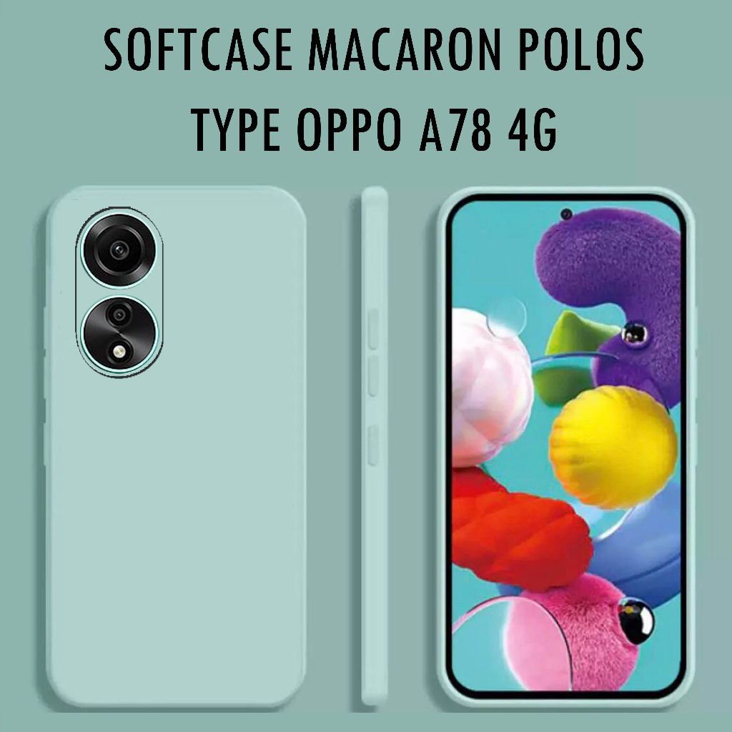 Jual Softcase Macaron Polos For Type OPPO A78 4G TERBARU | Case Macaron ...