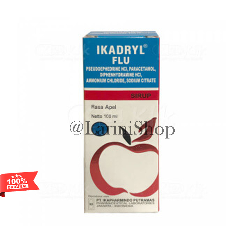 Jual IKADRYL FLU SIRUP 100ML/IKADRYL SIRUP 60ML/IKADRYL MERAH/IKADRIL ...