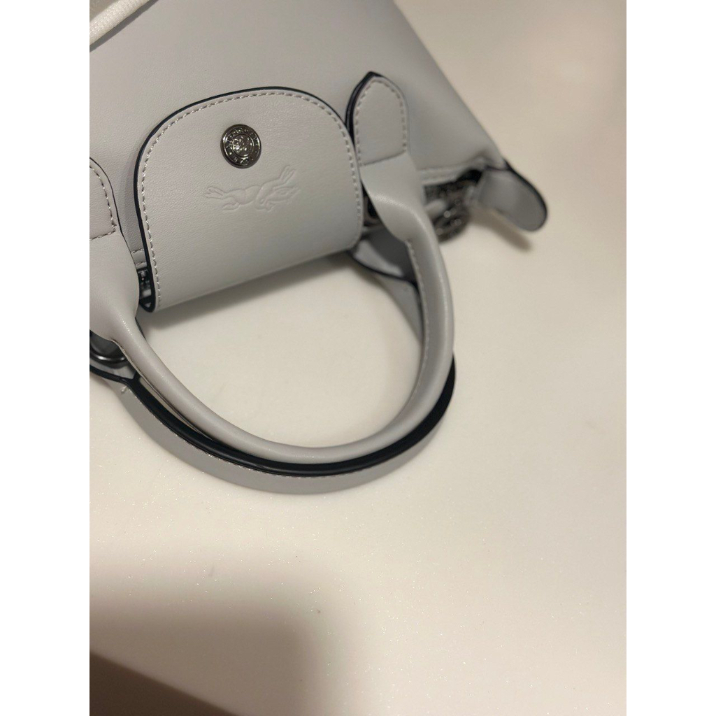Jual [Ori] Longchamp Mini Cuir in Light Grey | Shopee Indonesia