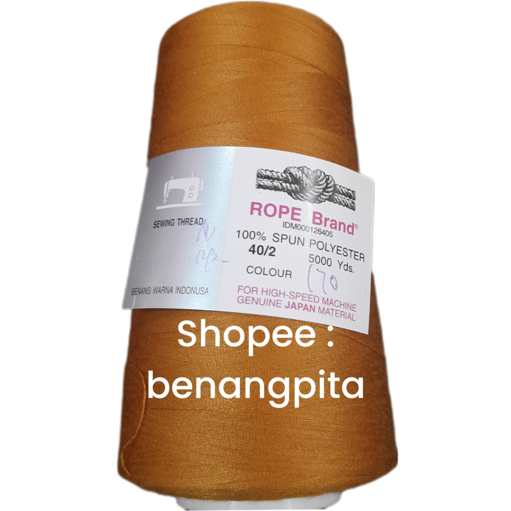 Jual benang jahit 40/2 ( 5000 yards ) merk ROPE WARNA 165 - 210 ...