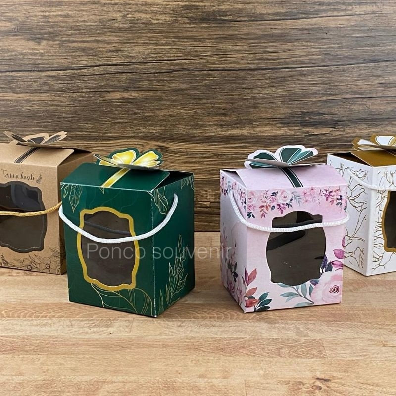 Jual 50 Pcs + Tali Box Kemasan Gelas Gagang CL/ CG, Dll 11 x 9 x 7,5 Cm ...