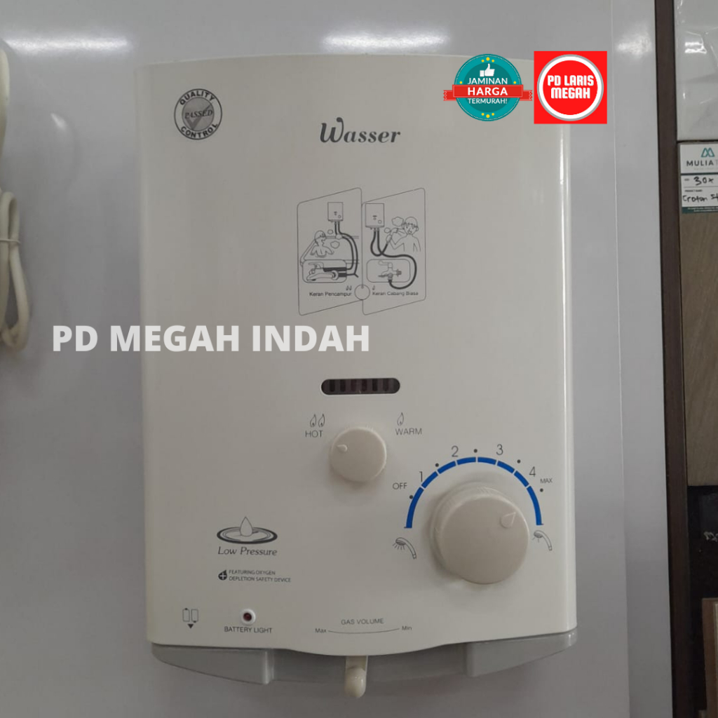 Jual Water Heater Wasser/Water Heater Wasser Gas/Water Heater Wasser Wh 506A | Shopee Indonesia