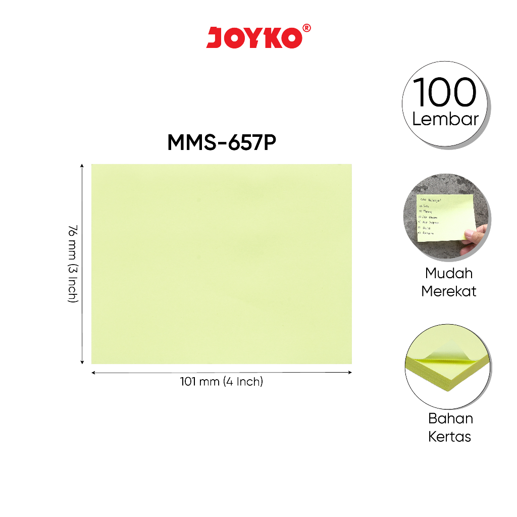 Jual JOYKO MEMO STICK STICKY NOTES / KERTAS MEMO JOYKO TEMPELAN CATATAN ...