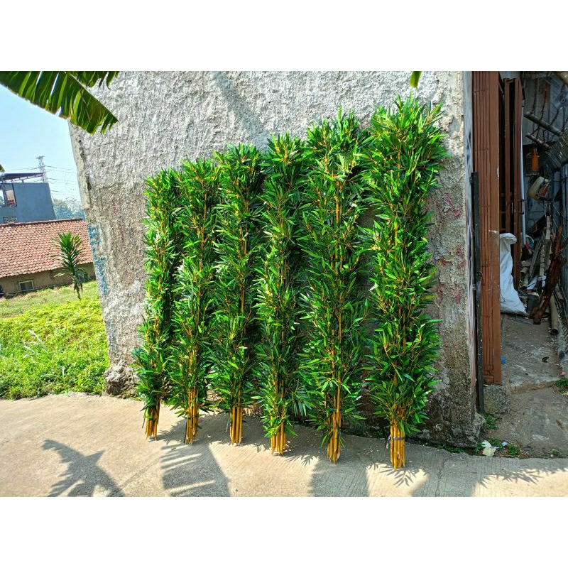 Jual BAMBU PARTISI 2M/BAMBU PLASTIK BUNGA HIAS/TANAMAN HIAS PENYEKAT ...