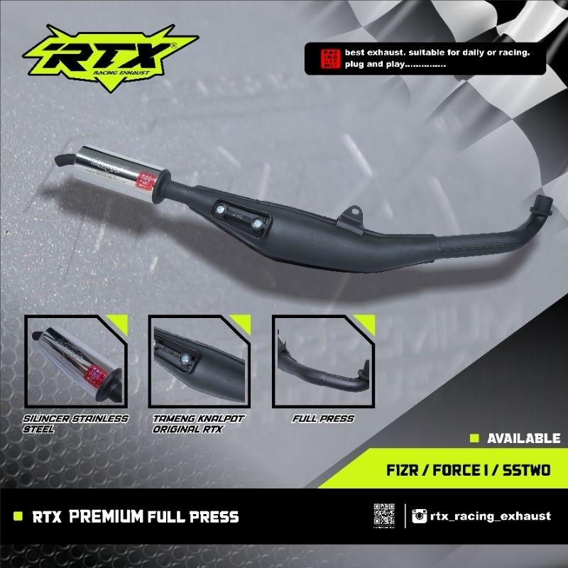 Jual J&T ONLY!! KNALPOT FULLPRESS RTX PREMIUM F1ZR FIZR FORCE1 F1Z ...