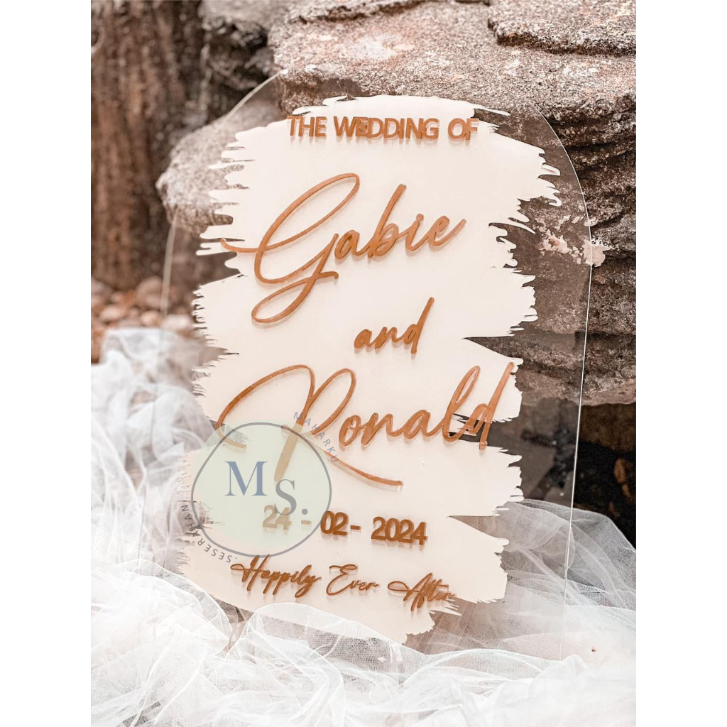 Jual Acrylic Welcome Sign / Wedding Sign / Papan Ucapan/Dekorasi ...