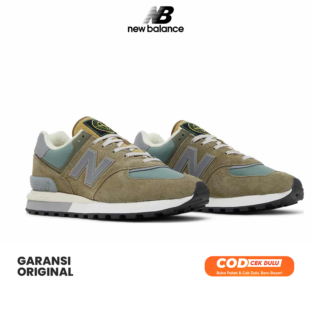Jual Sepatu Sneakers New Balance 574 Stone Island Legacy Steal Blue ...
