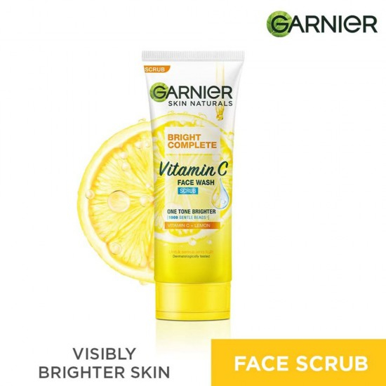 Jual Garnier Bright Complete Vitamin C Face Wash Scrub | Shopee Indonesia