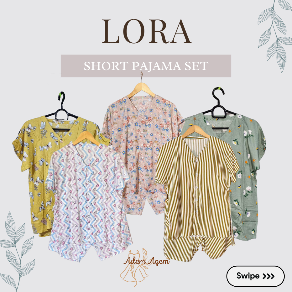 Jual Lora Short Pajamas Set | Shopee Indonesia