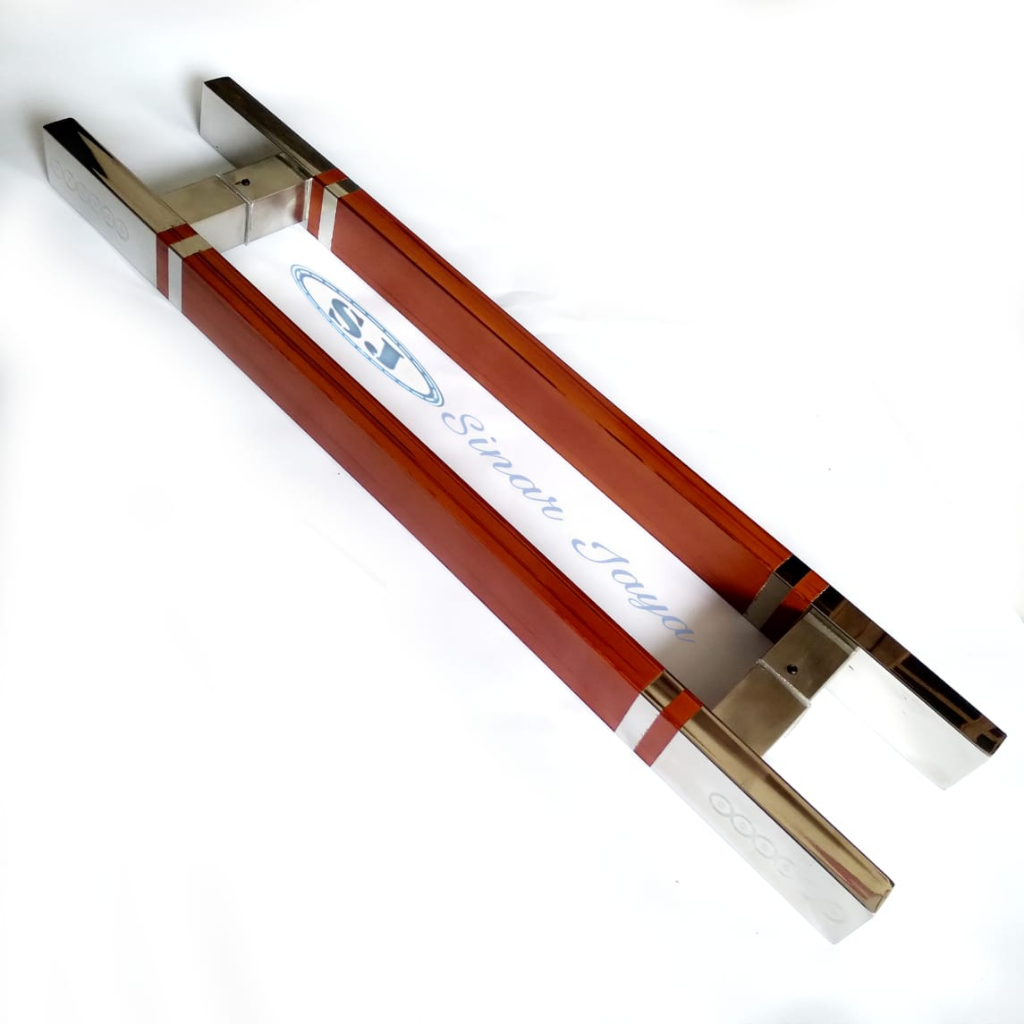 Jual gagang pintu baut tembus panjang 45cm 60cm handle pintu stainless ...