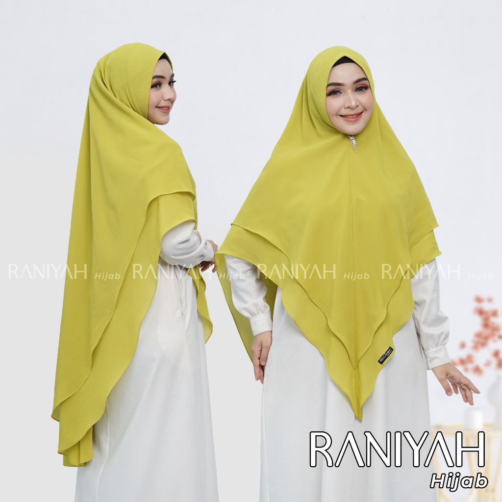 Jual Hijab Khimar Syari Amirah Khimar 2 layar Ceruty Premium Kerudung ...