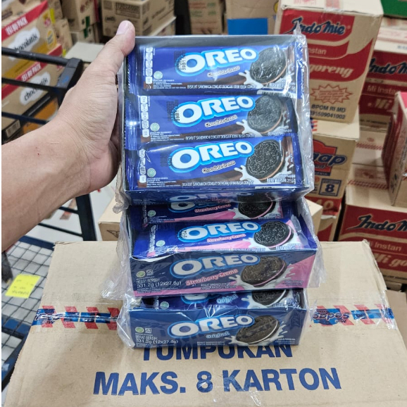 Jual BOX 12S - BISKUIT OREO ORIGINAL -STROBERI - COKLAT - ICE CREAM ...