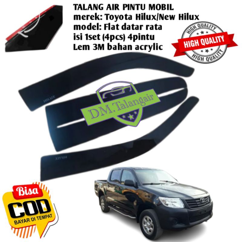 Jual talang air mobil Toyota Hilux/new Hilux Double Cabin thn 2004-2014 model flat datar rata ...