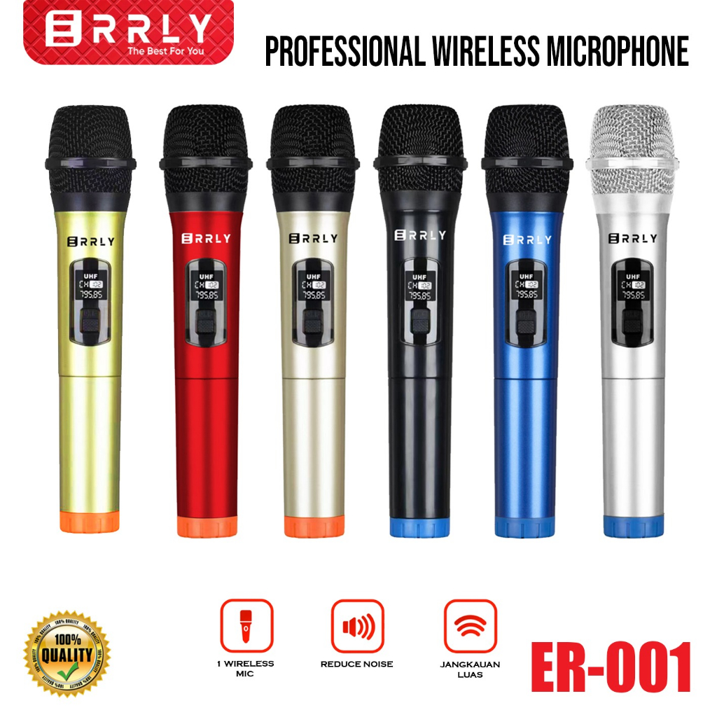 Jual ERRLY Mic 01 Wireless Single Profesional Microphone MIC 1 Tanpa ...