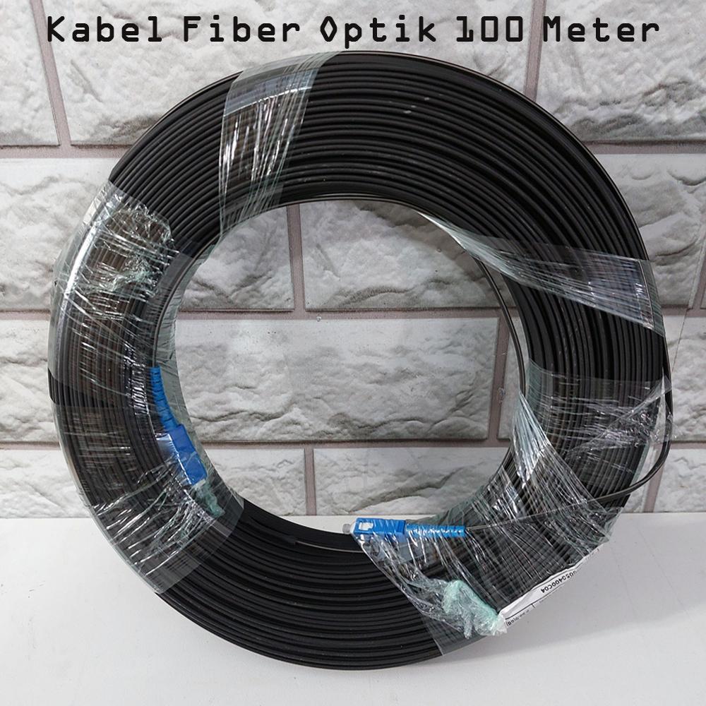 Jual Kabel Fiber Optik SC UPC Precon 100M DropCore 1 Core 3 Seling Fo siap Pakai | Shopee Indonesia