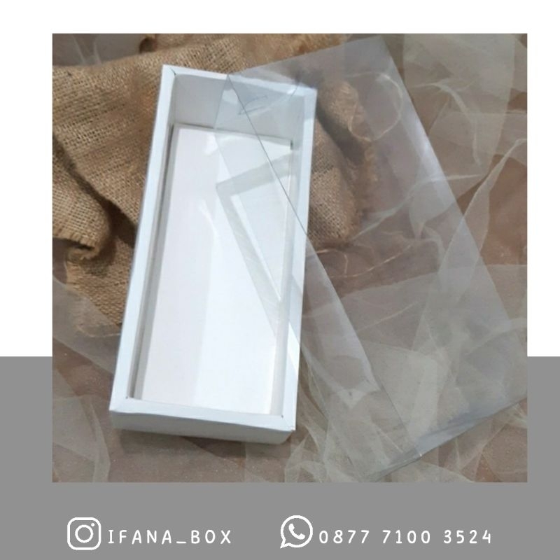 Jual BOX uk 20x8x5.5 cm SLIDING BOX PUTIH IVORY(MINIMAL ORDER 20PCS ...
