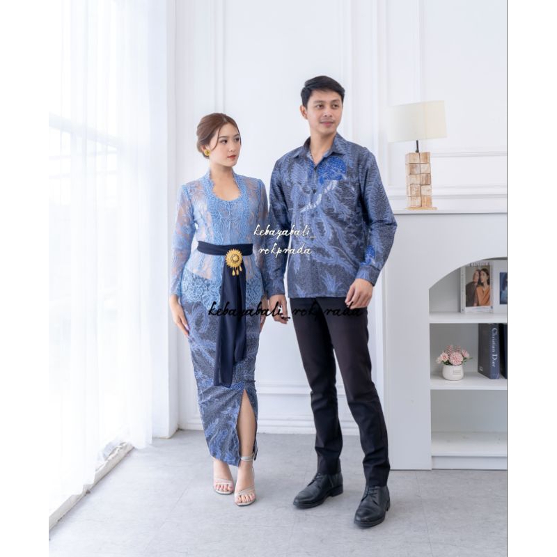 Jual COUPLE BIRU DENIM || KEBAYA BALI MURAH COUPLE MODERN | Shopee ...