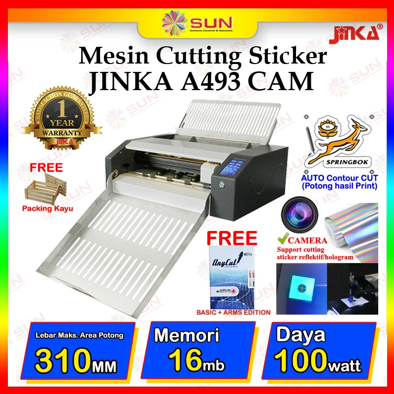 Jual Mesin Cutting Sticker JINKA Auto Feeder A490 / A493 CAM Auto ...