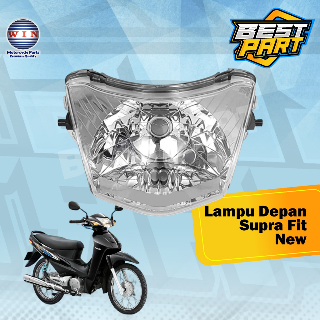 Jual LAMPU DEPAN SUPRA FIT NEW MERK WIN | Shopee Indonesia