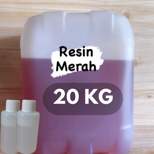 Jual RESIN MERAH - 25kg + katalis 500 gram (bisa buat dasaran atau GEL ...