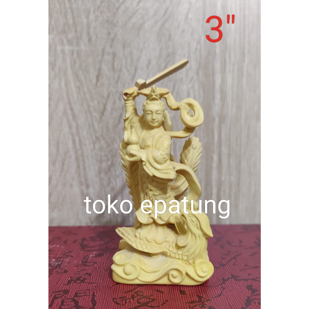Jual patung dewi tjiu tien / qiu tien / jiu tien- kayu - 3 inch - Polos ...