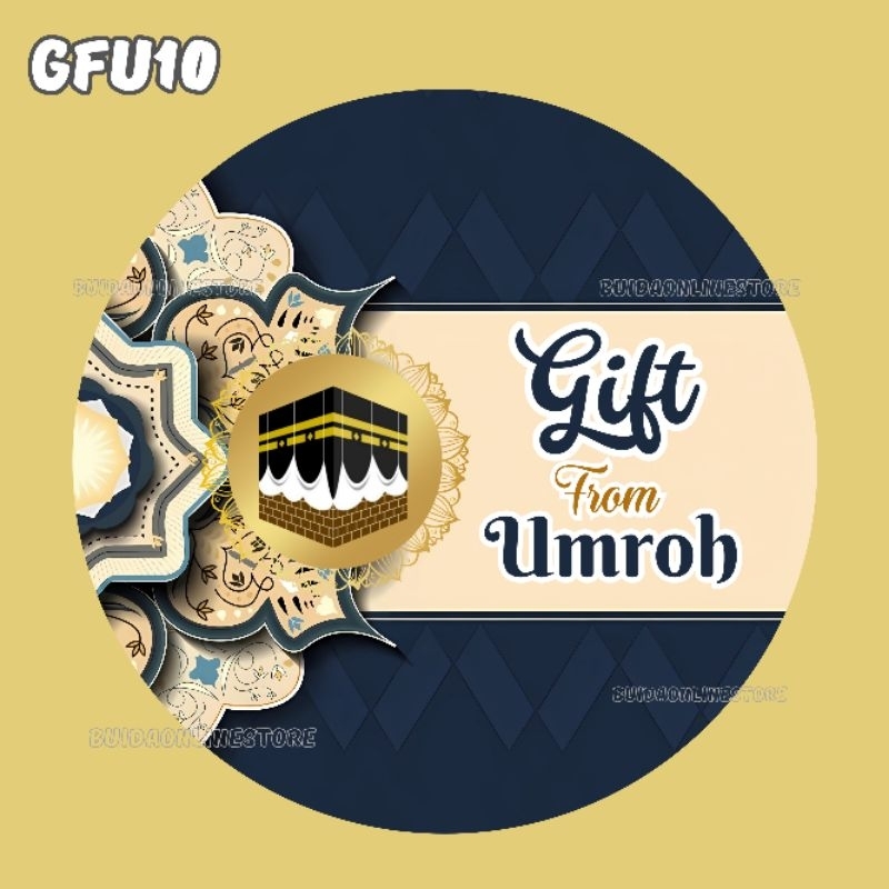 Jual Sticker stiker label Gift From Hajj & Umroh Hangtag dekorasi ...