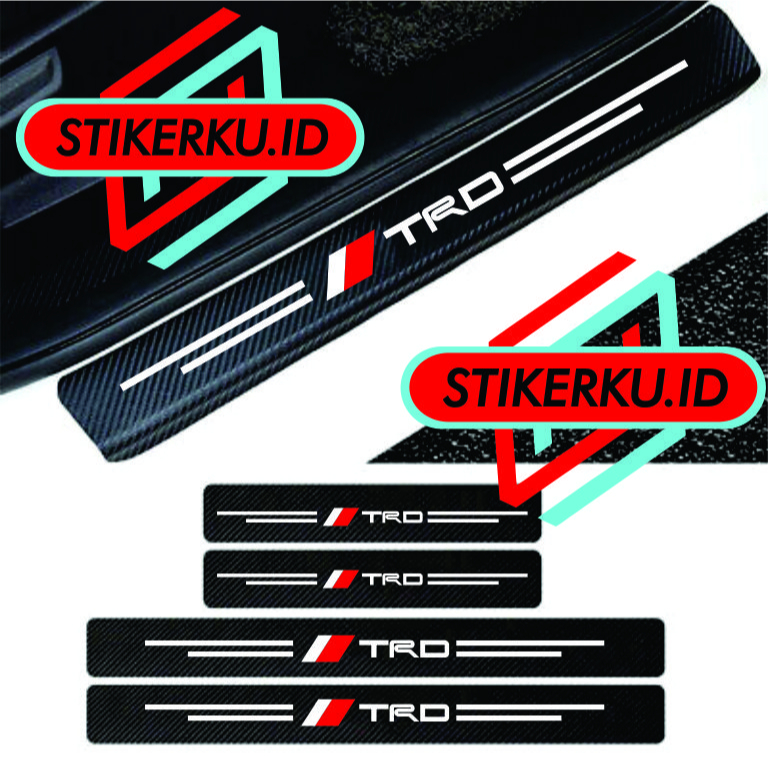 Jual Stiker Sticker TRD Racing Karbon 3d pelindung pijakan pintu mobil ...