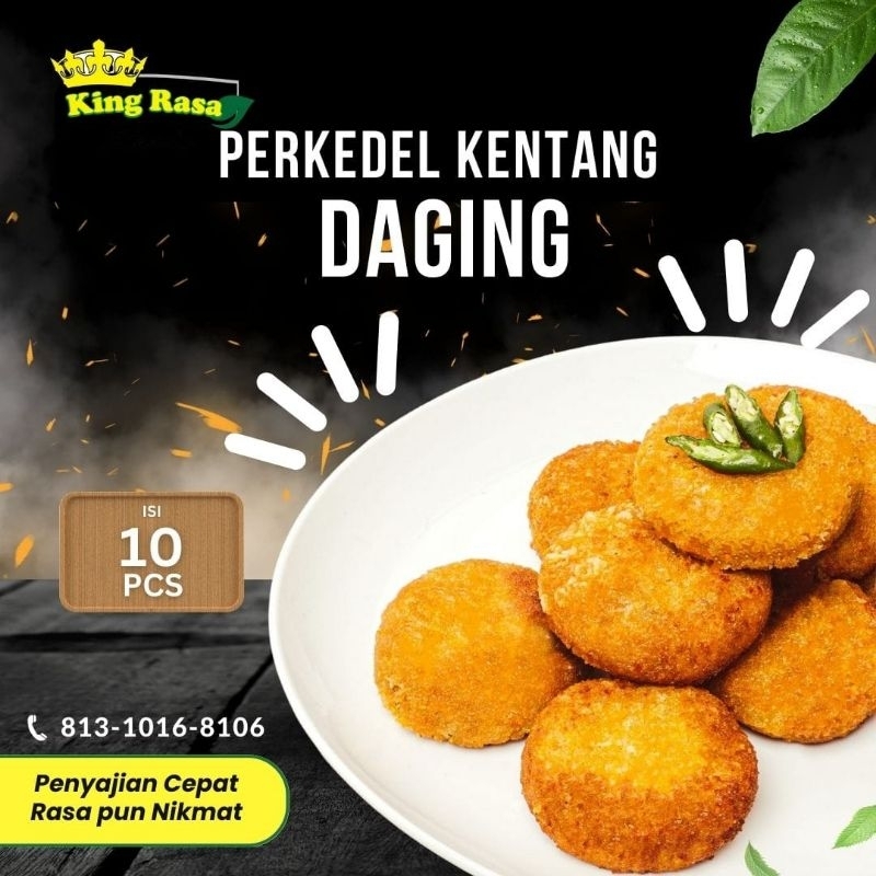 Jual Perkedel Kentang Daging Frozen Perkedel beku perkede frozen isi 10 ...