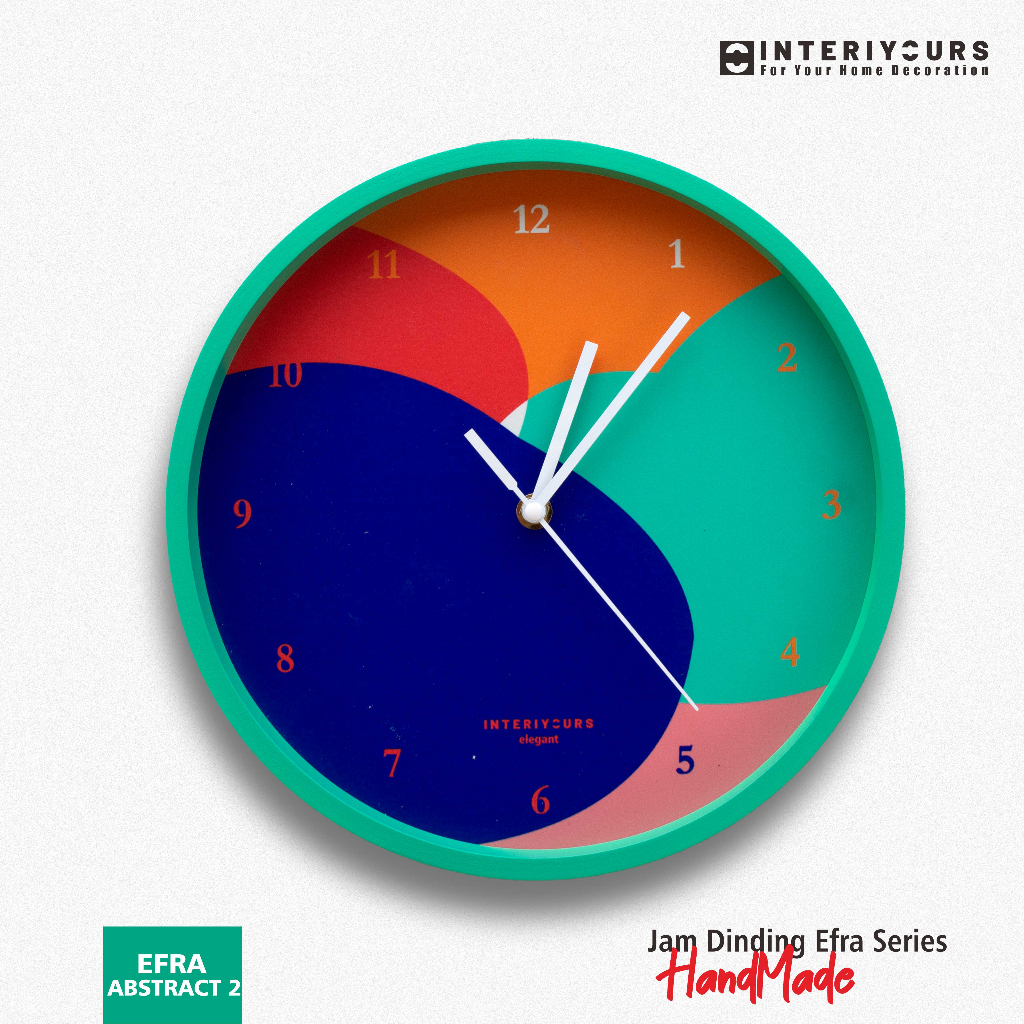 Jual Jam Dinding Aesthetic 29cm /Desain Abstrak/ Jam Dinding Bulat ...