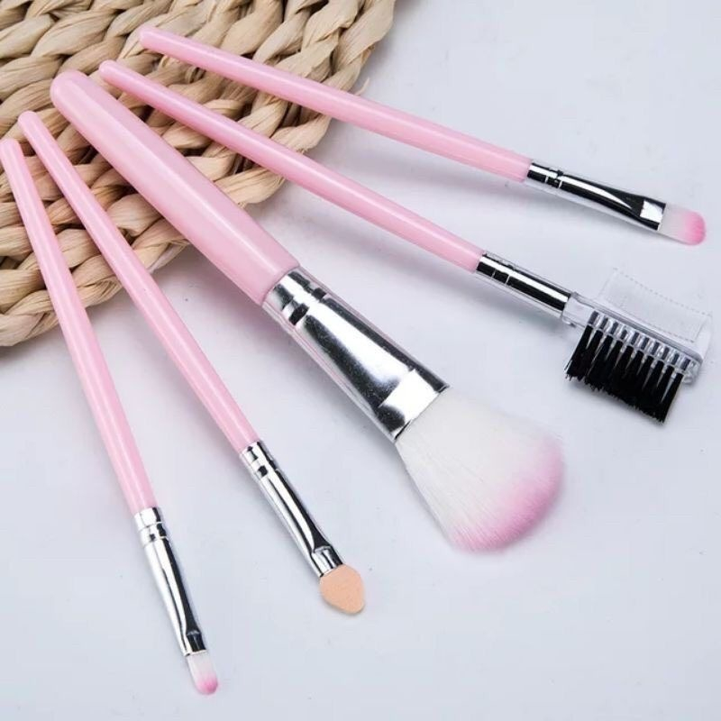 Jual Kuas Make Up Set 5IN1 Kosmetic Brush Makeup Powder Eye Shadow ...