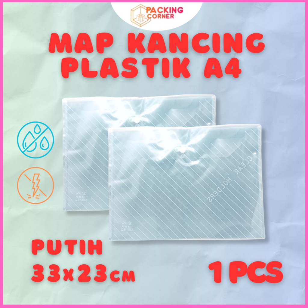 Jual Map Plastik Kancing A4 Map Punggung Kancing Folder One Bukan Joyko Map Plastik Transparan ...