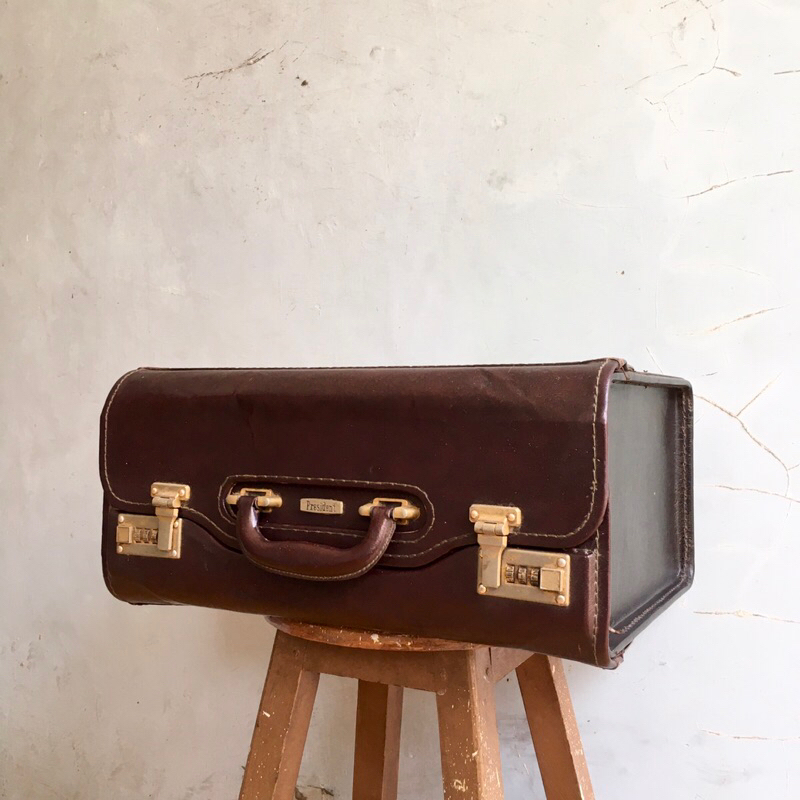 Jual tas koper vintage president jadul kuno lawas retro antik kulit ...