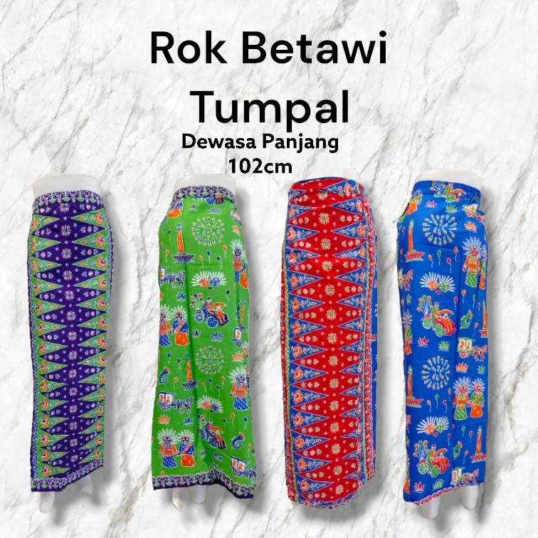 Jual Rok Wanita Betawi Motif Tumpal Ondel I Baju adat Betawi Wanita ...